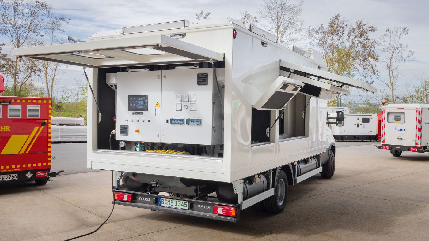 应用报告：Polyma – 移动式混合动力发电 - ifm