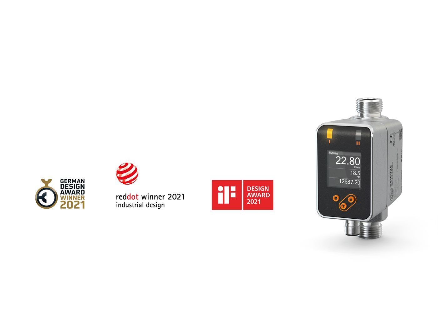 荣获三项设计大奖的SM6020电磁流量计 - ifm