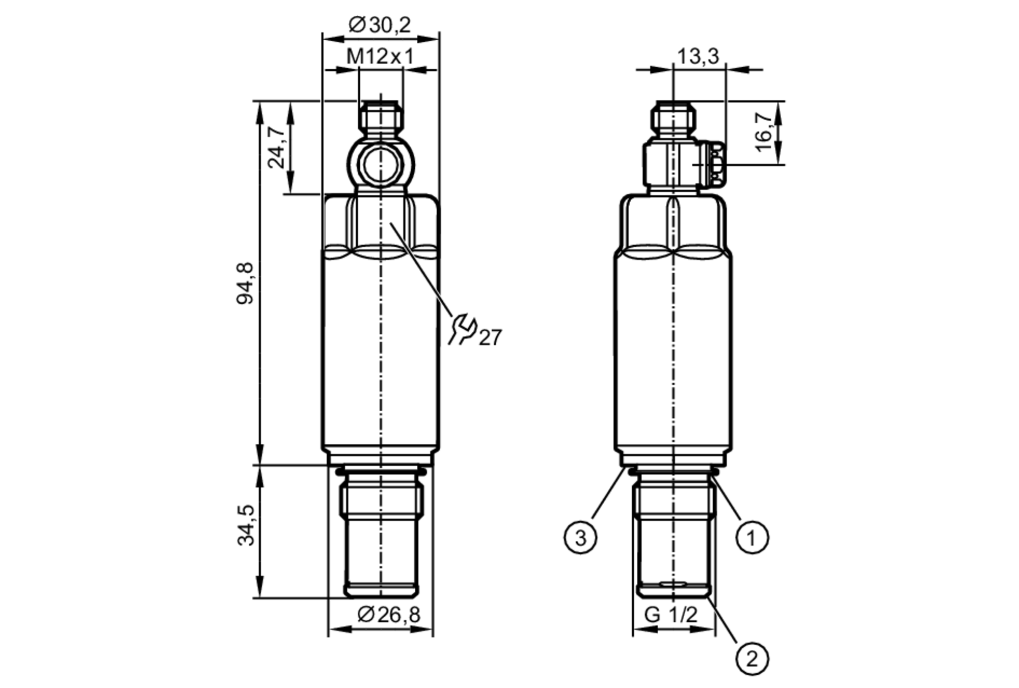 PM1504 - 齐平式压力变送器 - ifm