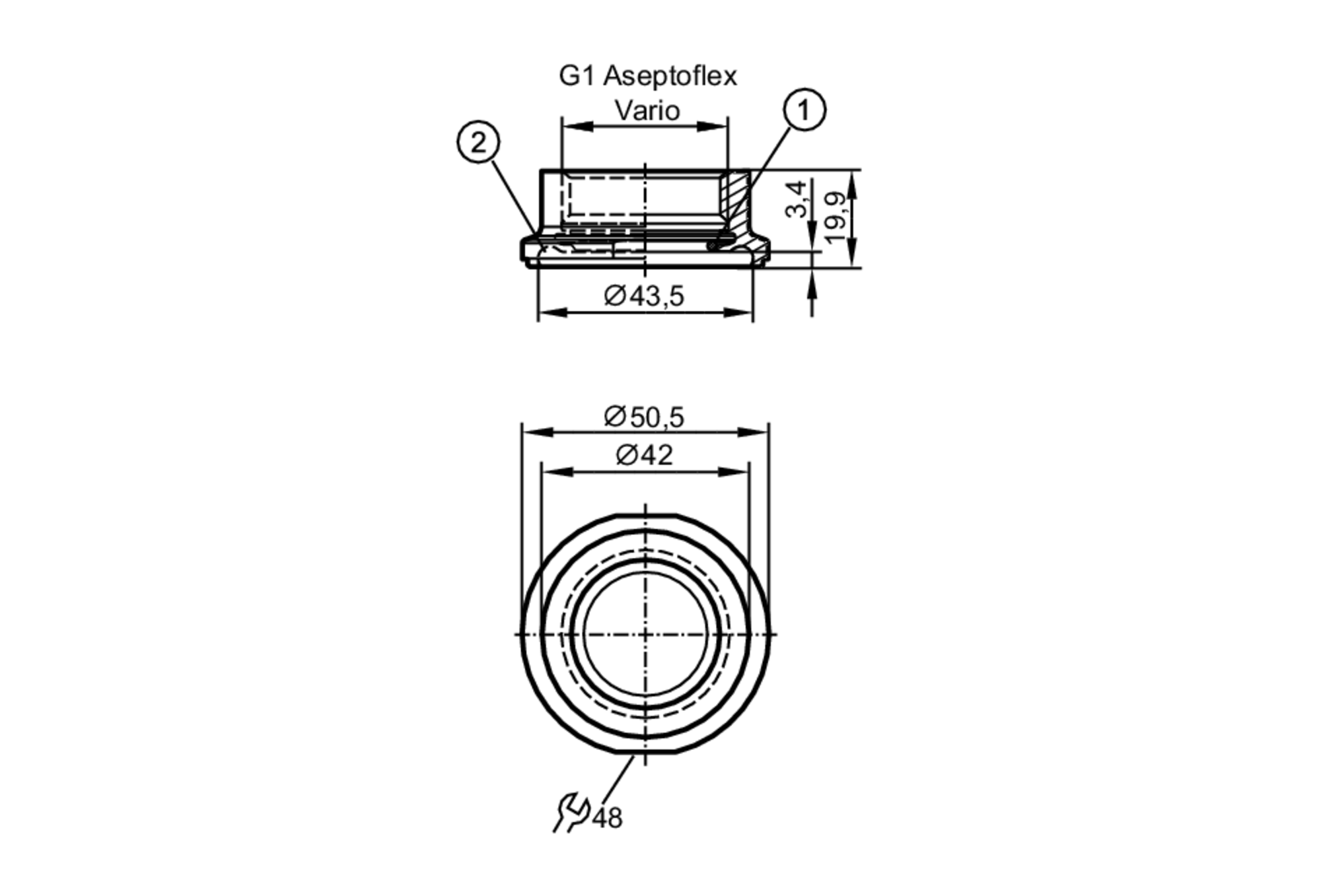 E33243 - 过程适配器DIN 11864 - ifm